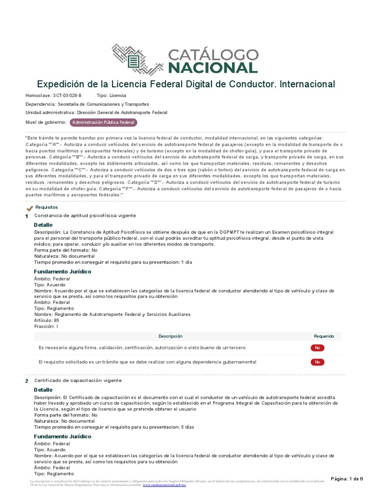 Trámite de Licencia Federal Digital Scit | PDF