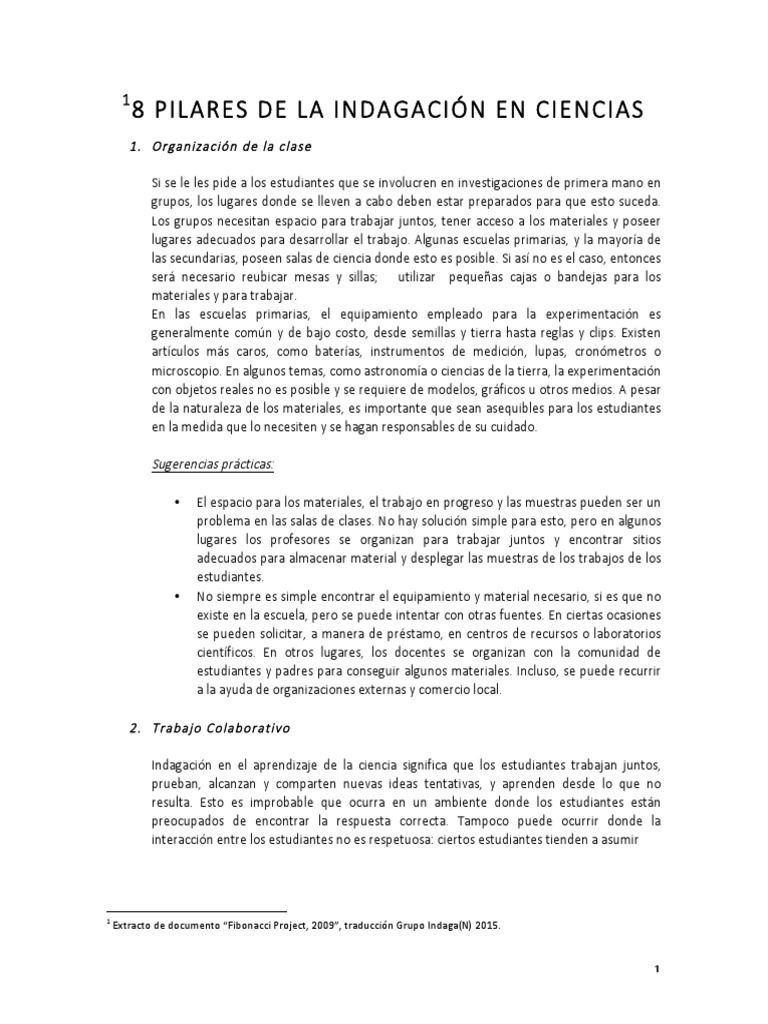 Indagación en Ciencias: Guía Práctica | PDF | Evaluación | Aprendizaje