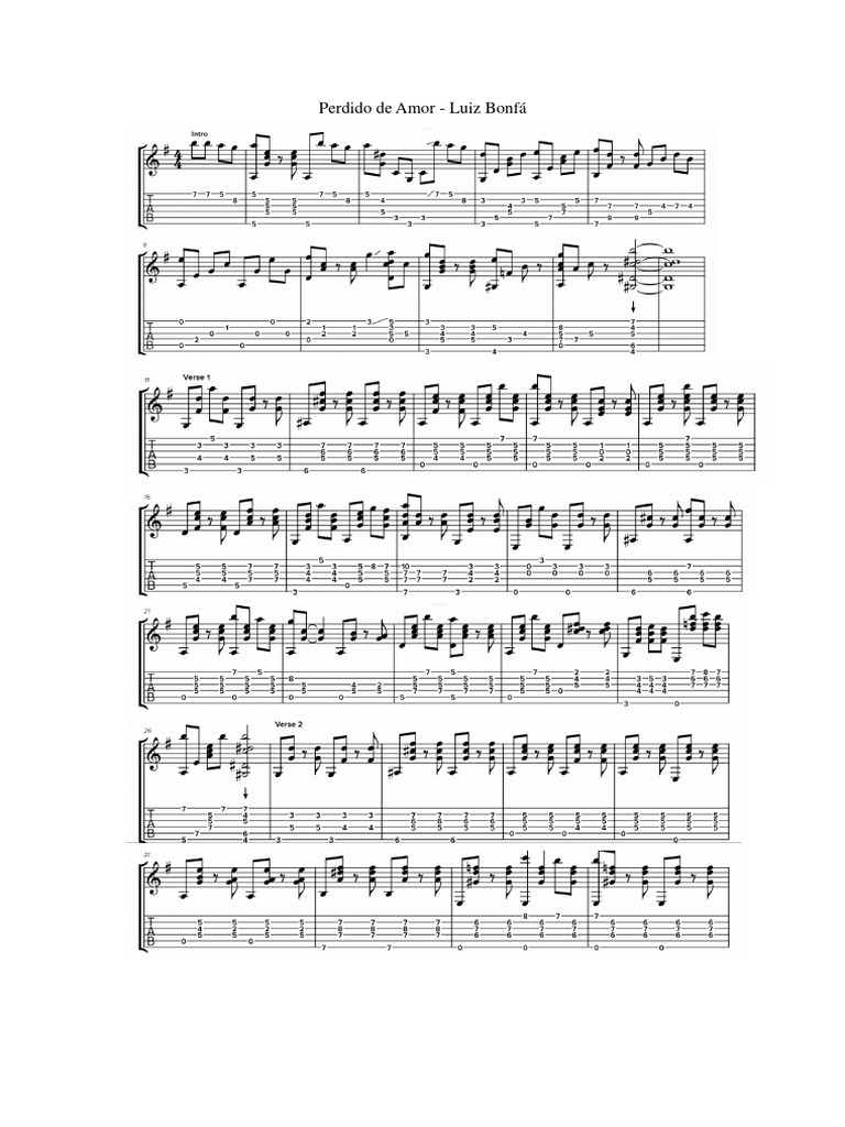 Perdido de Amor - Luiz Bonfa | PDF