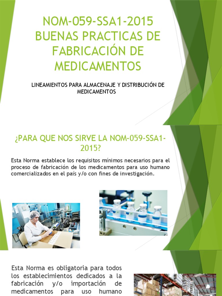 Nom 059 Ssa1 2015 | PDF | Calidad (comercial) | Sistema de manejo de calidad