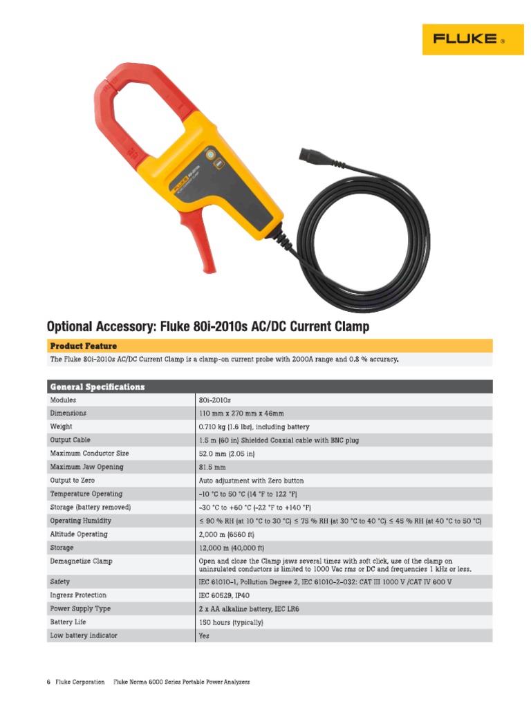 Fluke 80i-2010s AC-DC Current Clamp | PDF