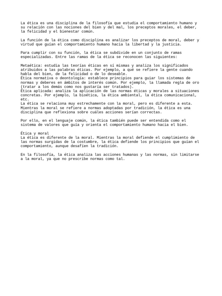 Que Es La Etica | PDF