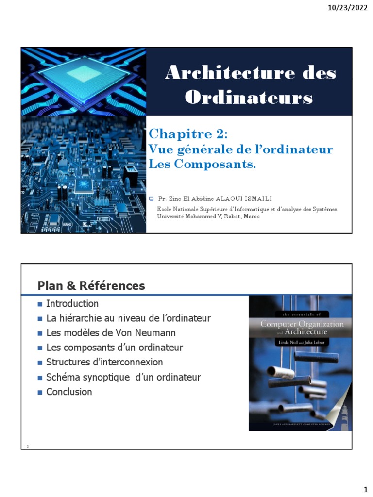 Vue Générale de l'Architecture Ordinateur | PDF | Entrée/Sortie ...