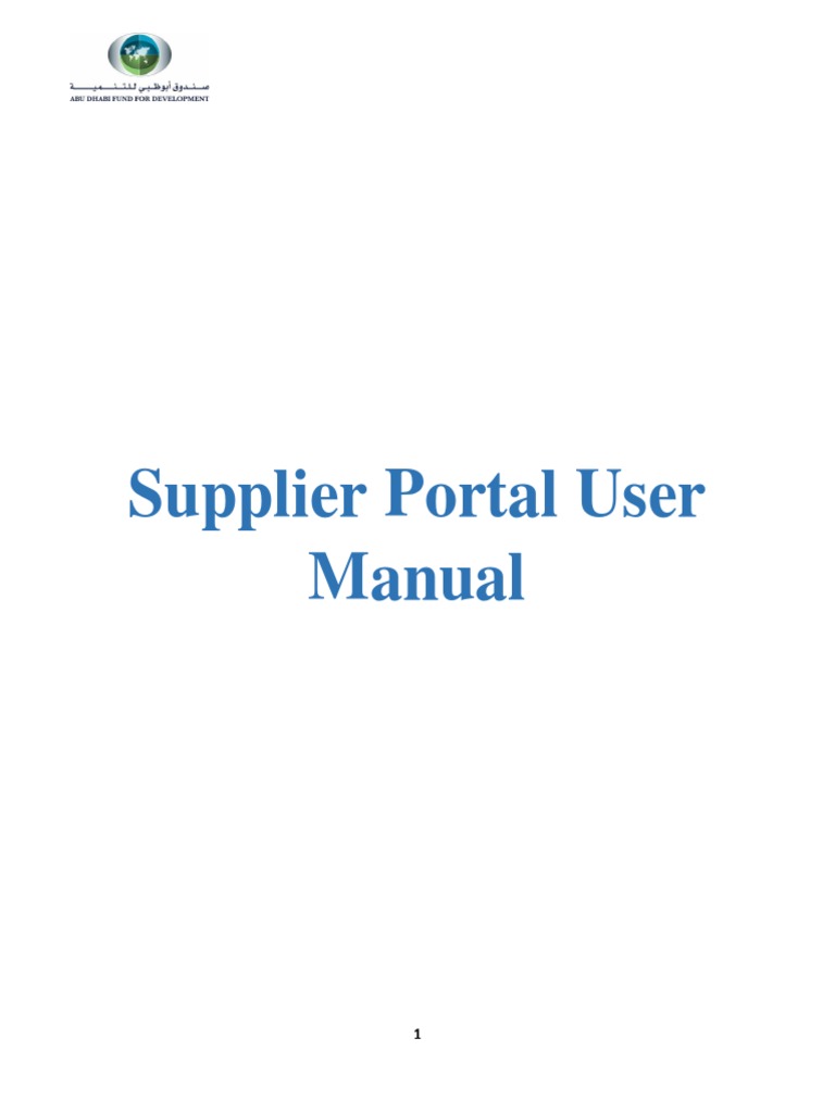 Supplier Portal User Manual Overview | PDF | Invoice | Receipt