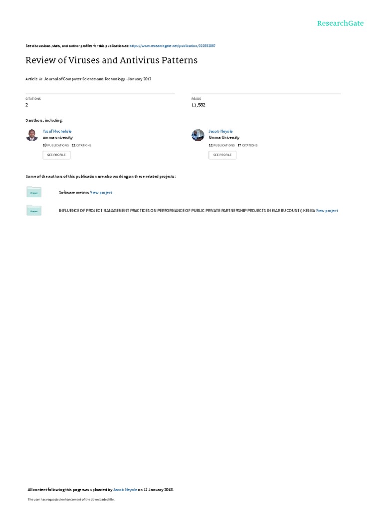 Review of Viruses and Antivirus | PDF | Computer Virus | Antivirus Software