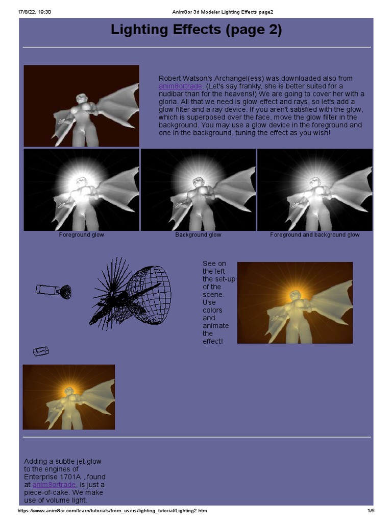 Anim8or 3d Modeler Lighting Effects Page2 | PDF