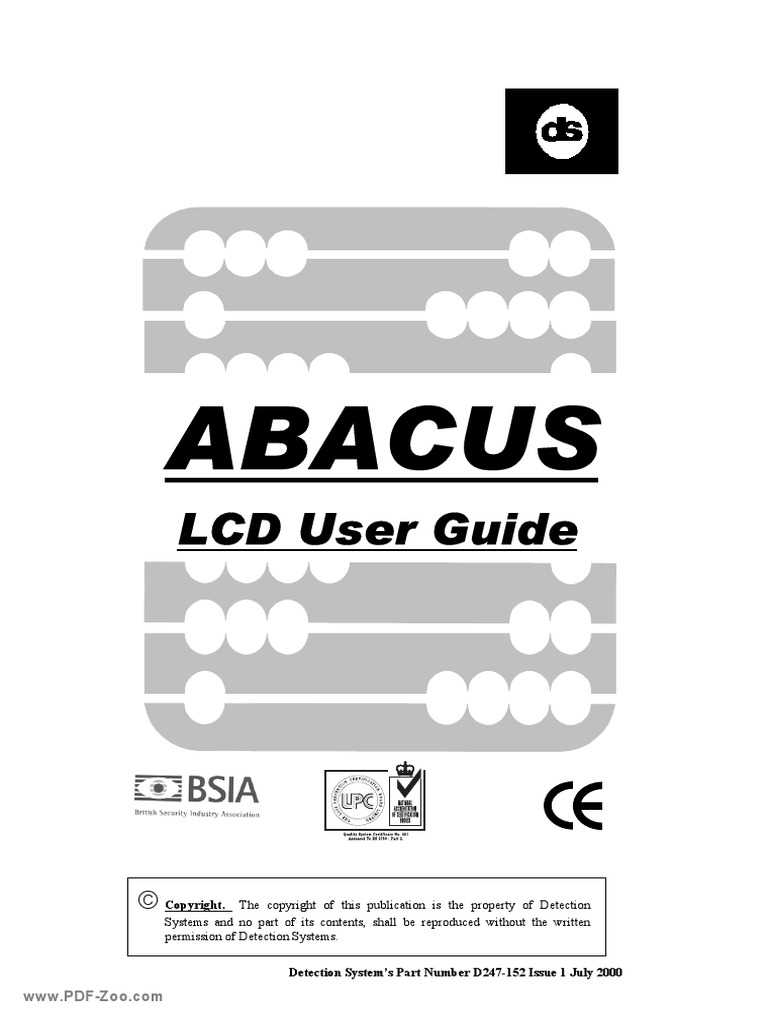 Abacus LCD User Manual | PDF | Security Alarm | Electrical Engineering