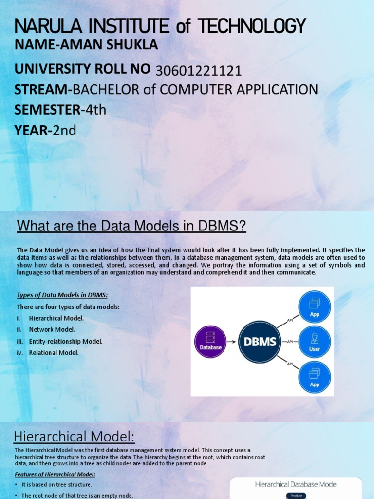DBMS Data Models Explained | PDF | Relational Model | Conceptual Model