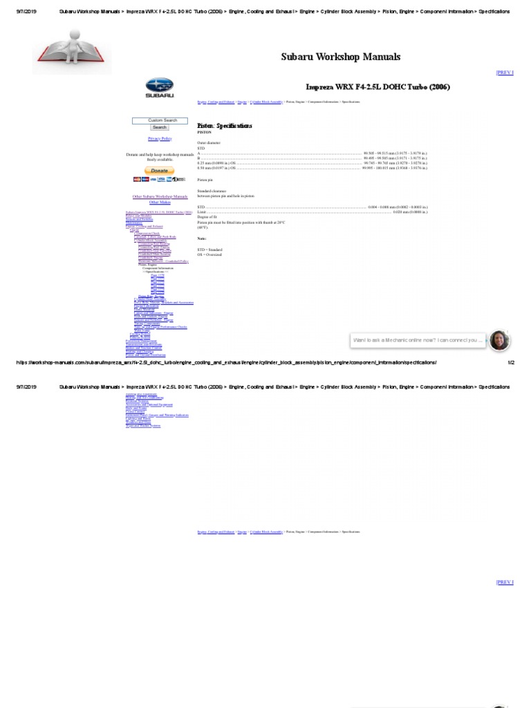 Piston Engine Specifications Pdf Piston Engines