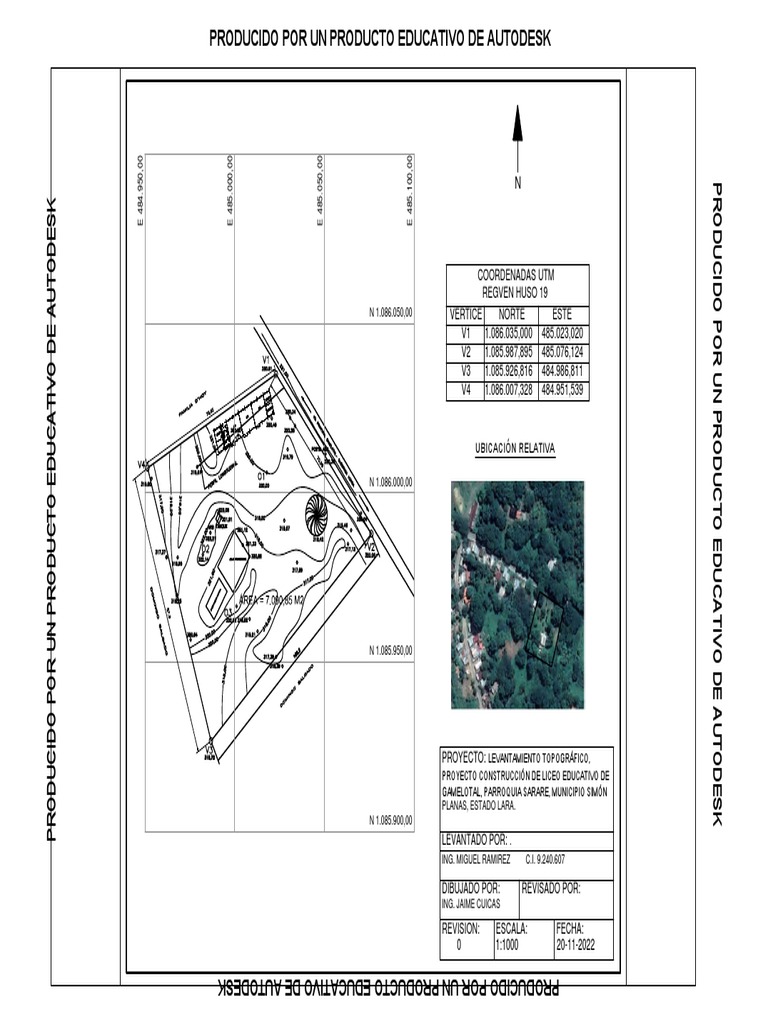 Topografía De Un Terreno Con Coordenadas Utm Pdf