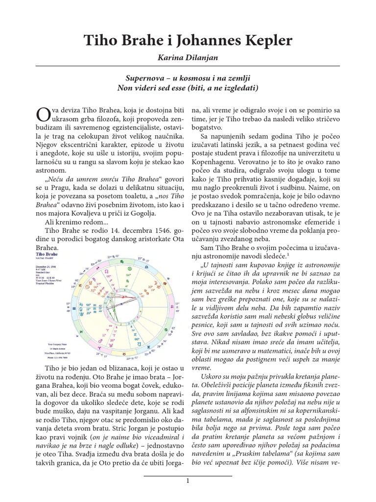 26 Tiho Brahe I Johannes Kepler | PDF