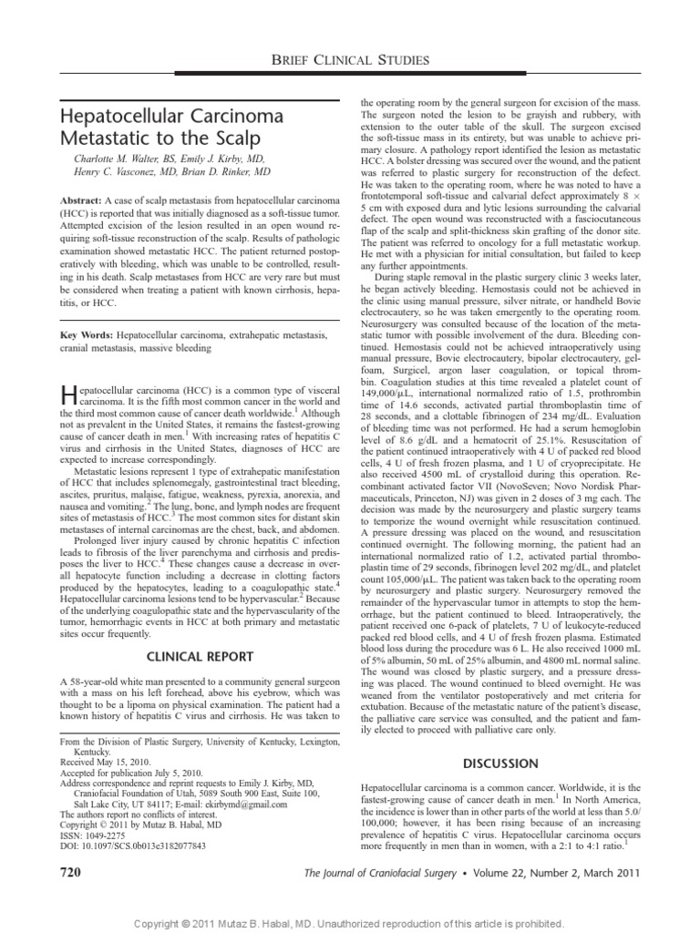 Brief Clinical Studies | PDF | Dental Implant | Metastasis