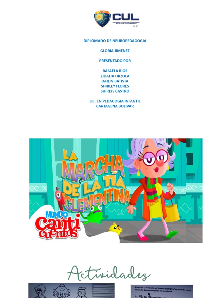 Actividad de La Cancion La Tia Clementina | PDF