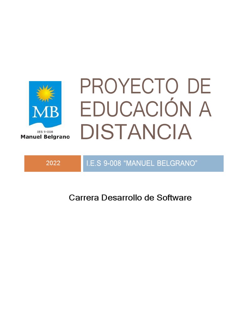 Tecnicatura en Desarrollo de Software a Distancia | PDF | Software ...