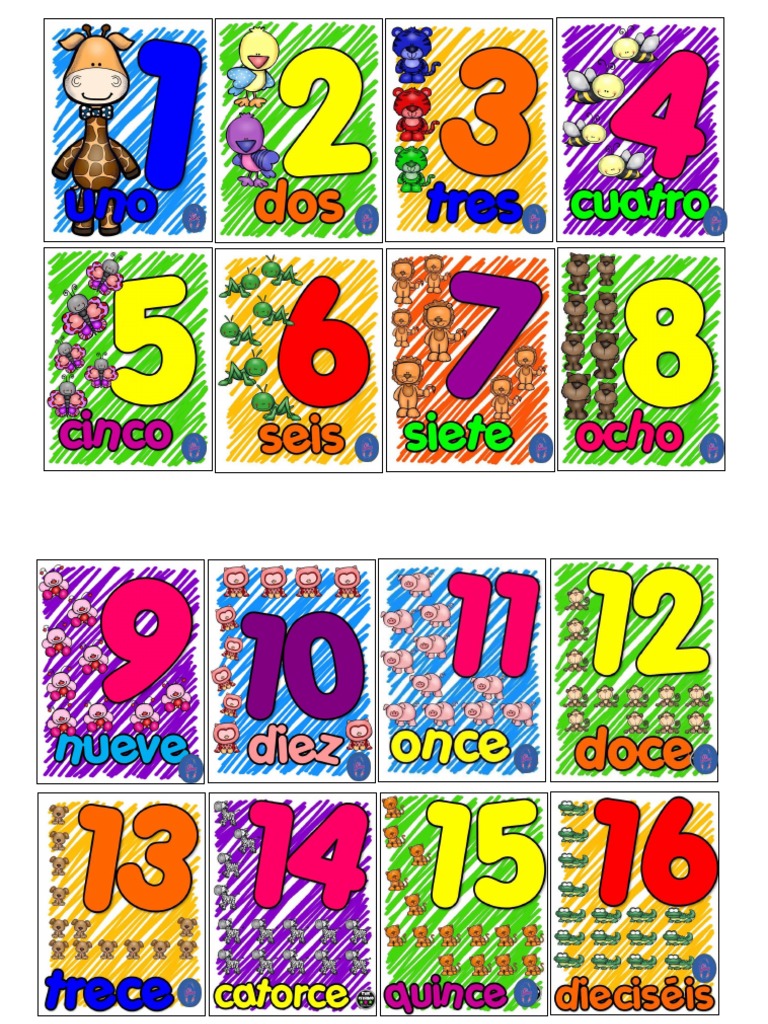 Numeros 1 Al 20 y Colores Ingles | PDF
