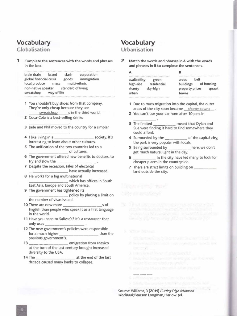 Vocabulary Practice Week 1 | PDF | Cultural Globalization | Economies