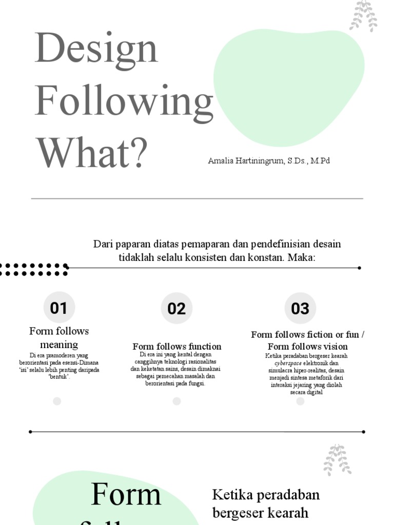 Pertemuan 8 - Form Follows Fiction or Fun Form Follows Vision | PDF