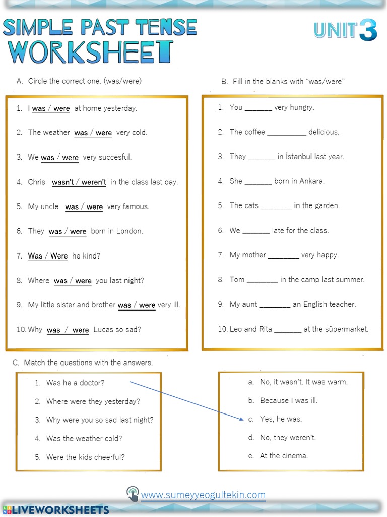 Soal Latihan Was/Were Kelas 6 | PDF