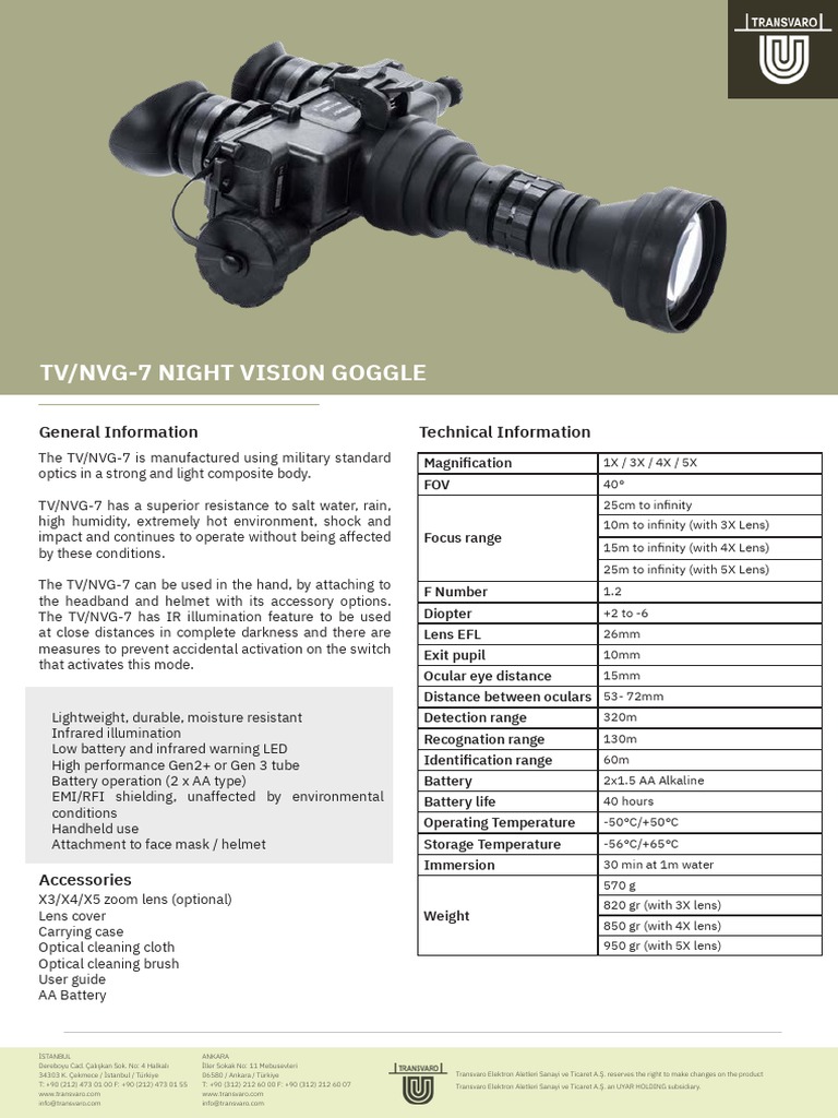 NVG 7 Eng | PDF | Infrared | Optics