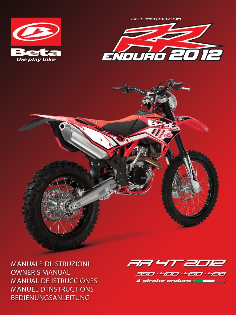 (TM) Beta Manual de Taller Beta RR 2012 | PDF | Neumático | Motocicleta