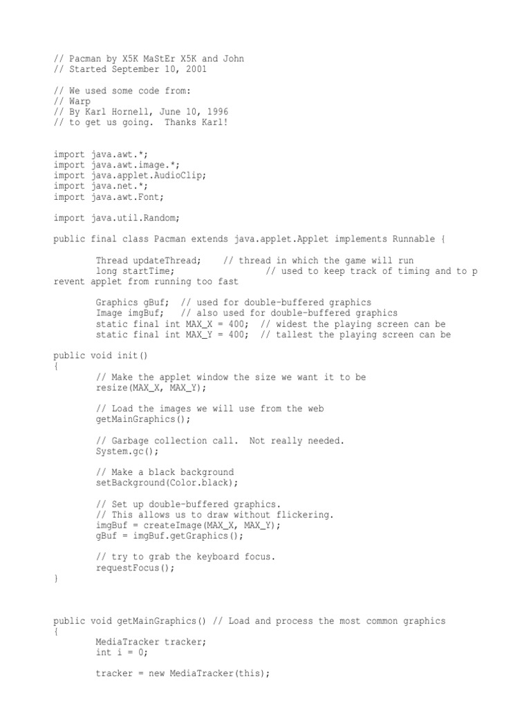 Source Code Pacman Pdf Java Programming Language Computer Architecture 0798