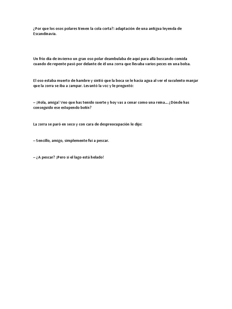 Por Que Los Osos Polares Tienen La Cola Corta | PDF