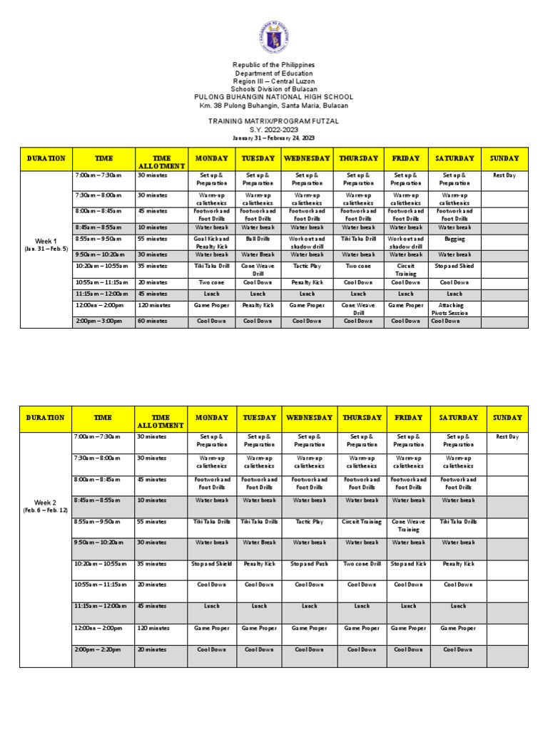 Futzal-Traning-Matrix-2023 New | PDF | Association Football | Football ...