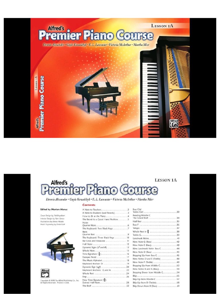 Alfred Premier Lesson Book 1A | PDF