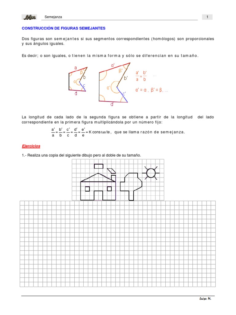 Construccion Figuras Semejantes | PDF | Triángulo | Formas geométricas