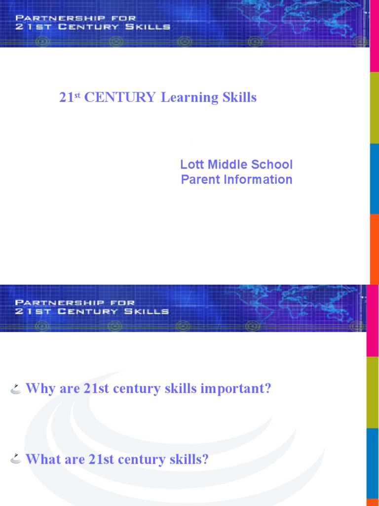 21st Century Learning Skills | PDF | Literacy | Learning