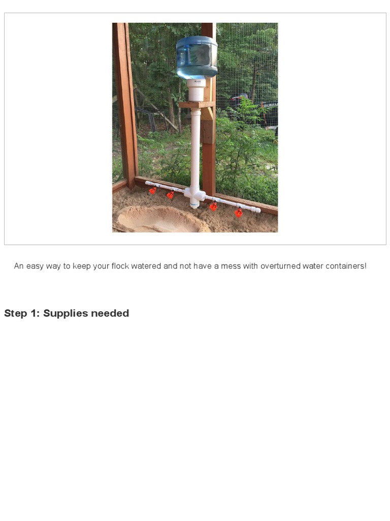 PVC Chicken Waterer - All | PDF | Pipe (Fluid Conveyance) | Screw
