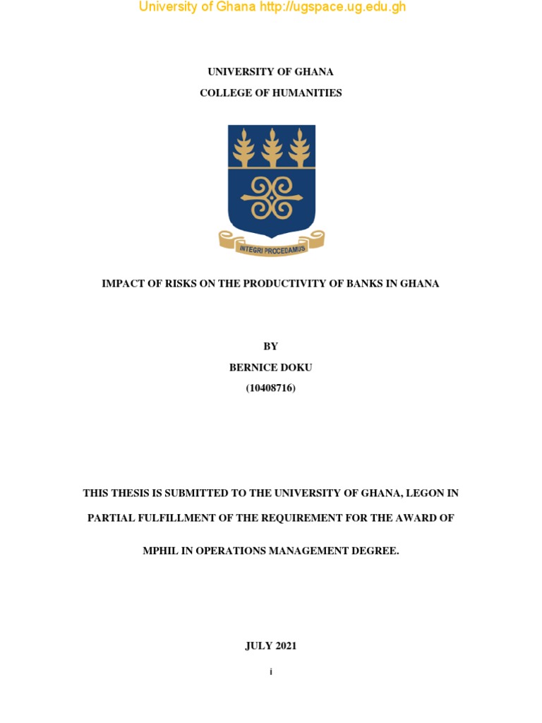 Bernice Doku | PDF | Banks | Endogeneity (Econometrics)