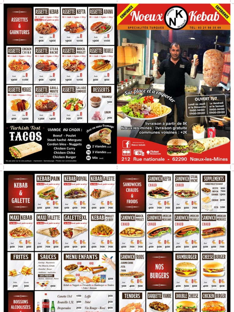 Noeux Kebab Menu | PDF
