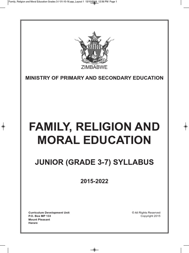 Family Religion and Moral Education Grades | PDF | Educational ...