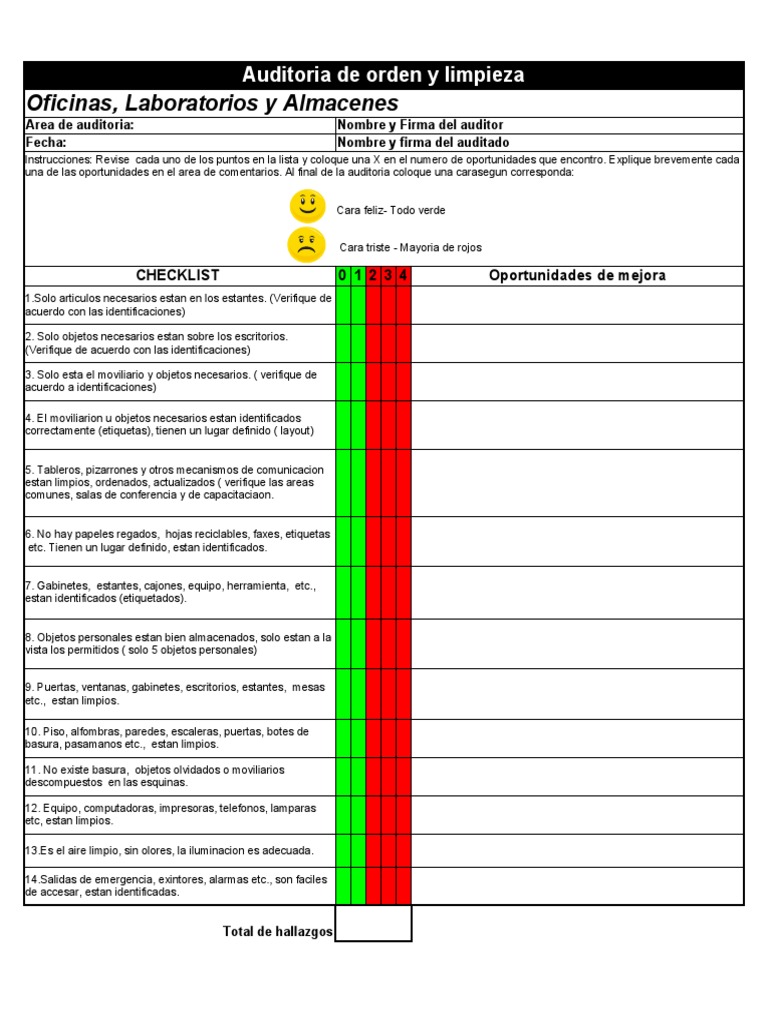 Auditoria de 5S | PDF | Auditoría