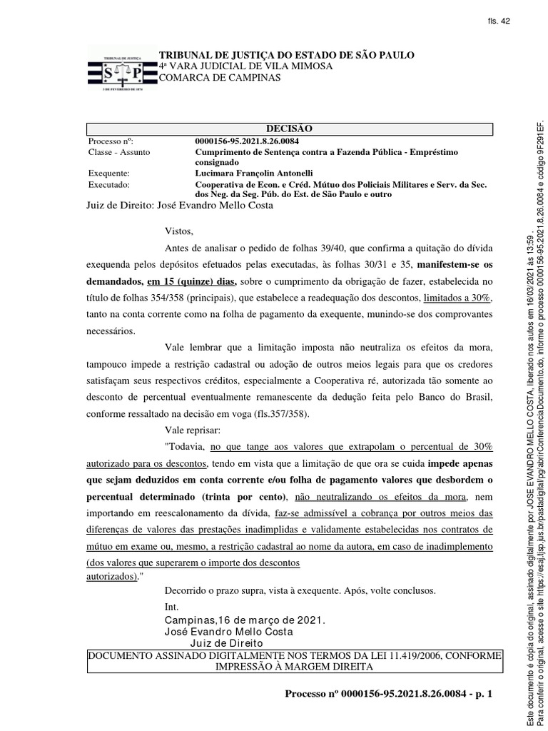Juiz de Direito: José Evandro Mello Costa: Processo Nº: Classe ...