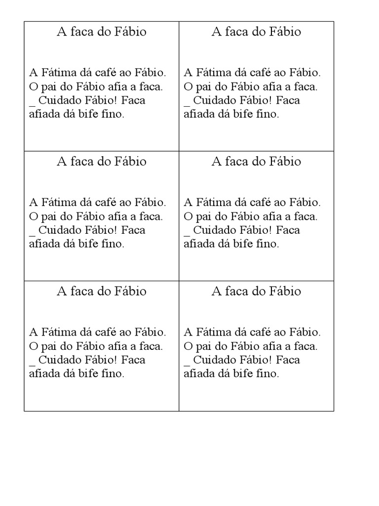 A Faca Do Fábio | PDF