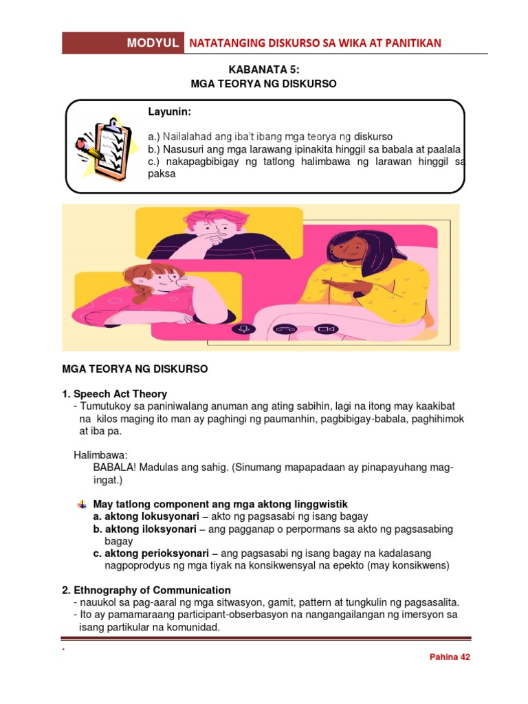 Kabanata 5 Mga Teorya NG Diskurso | PDF
