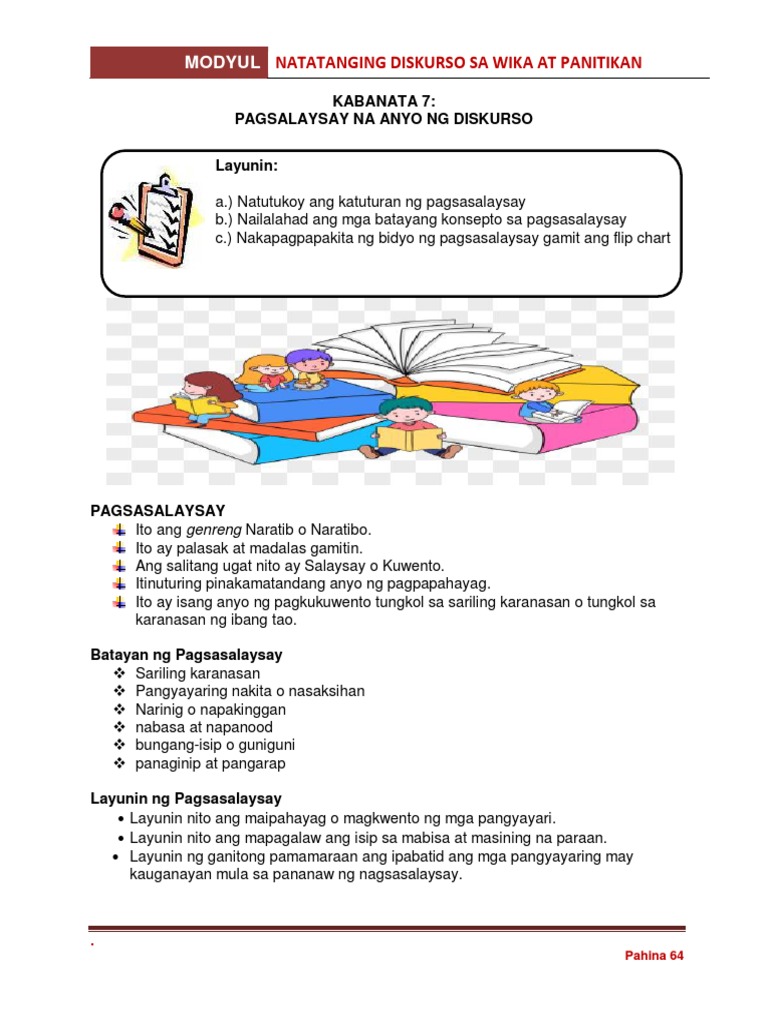 Kabanata 7 Pagsasalaysay Na Anyo NG Diskurso | PDF