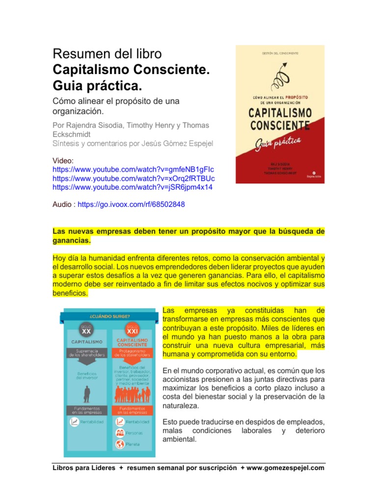 Capitalismo-Consciente RESUMEN | PDF | Capitalismo | Sustentabilidad Capitalismo-Consciente RESUMEN | PDF | Capitalismo | Sustentabilidad