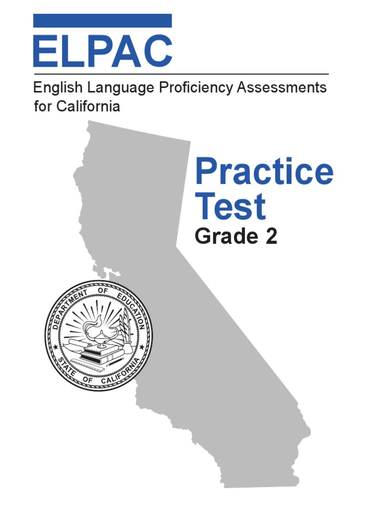 ELPAC Grade 2 Practice Test 2018 | PDF | Letter Case | Cognition