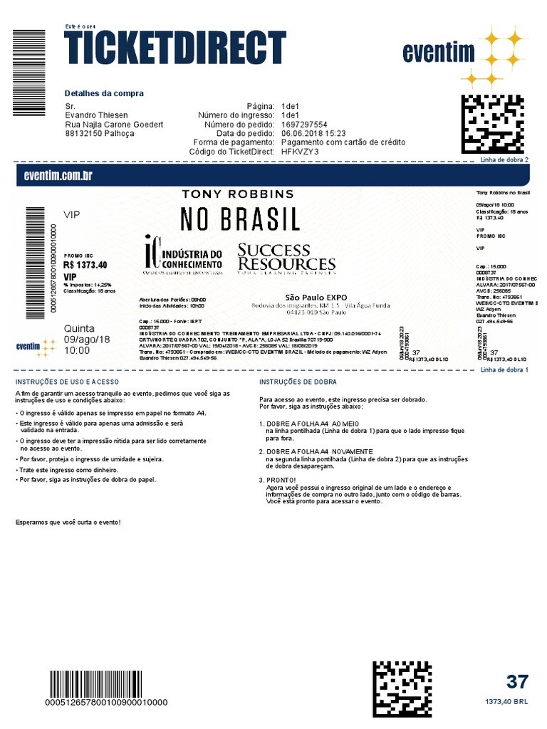 Ingresso Eventim | PDF | Informática