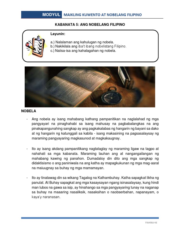 Kabanata 5 - Ang Nobelang Filipino | PDF