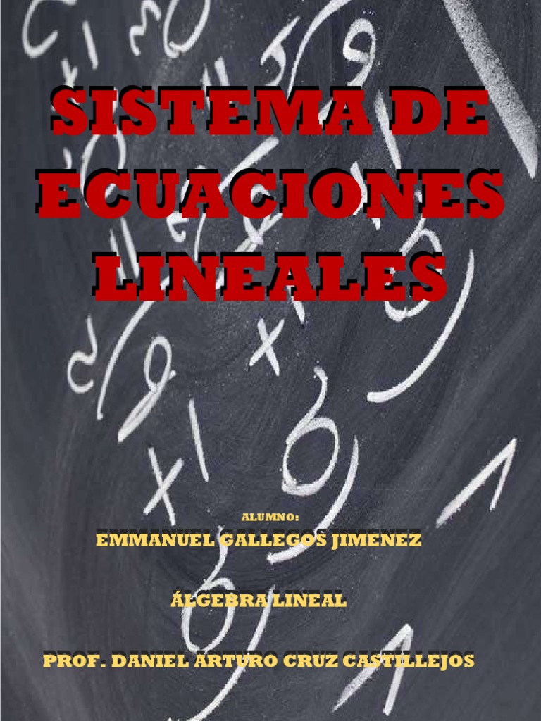 Sistemas de Ecuaciones Lineales | PDF | Ecuaciones | Sistema de ecuaciones lineales