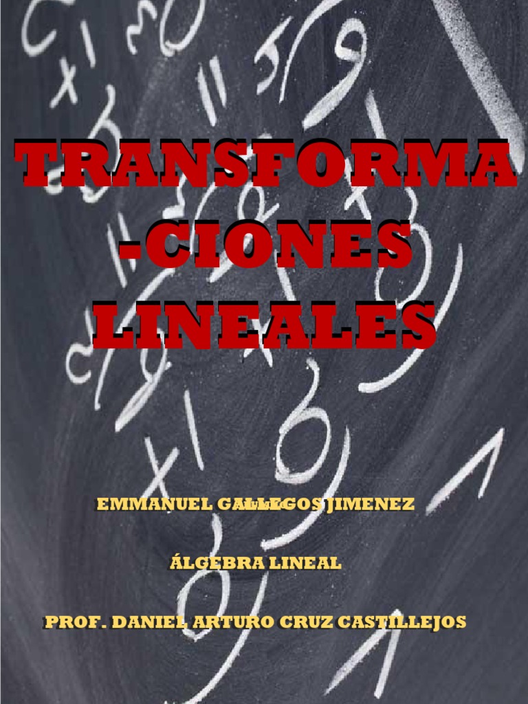 Transformación Lineal | PDF | Linealidad | Álgebra