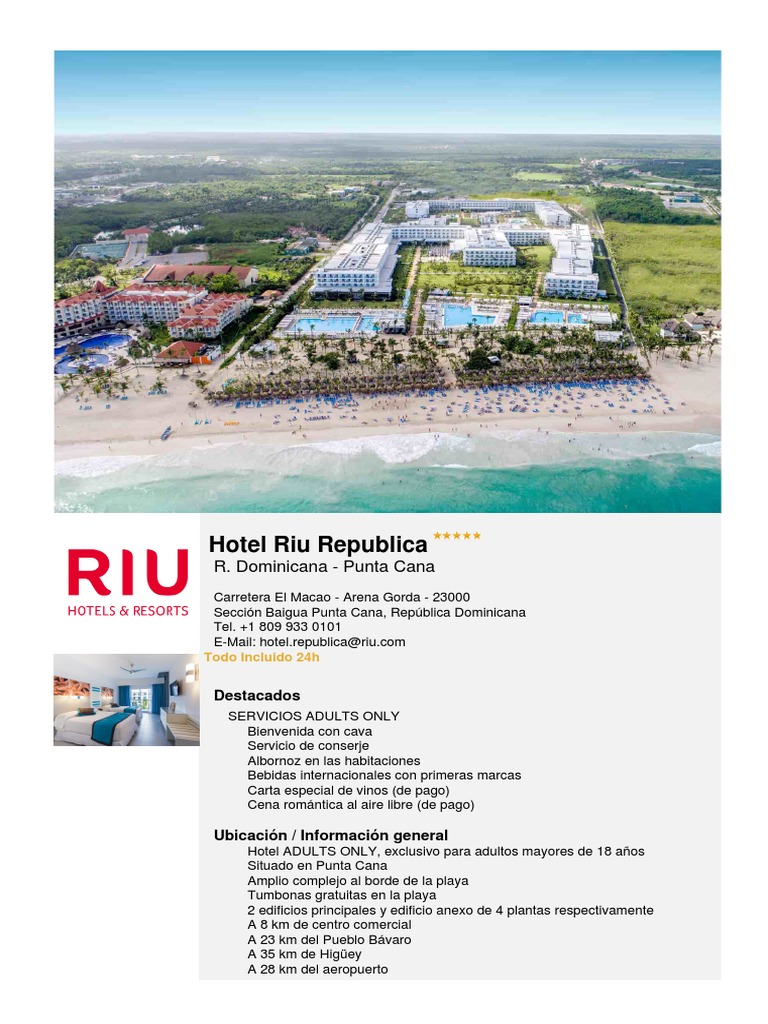 Hotel Riu Republica | PDF | Cena | Cocina