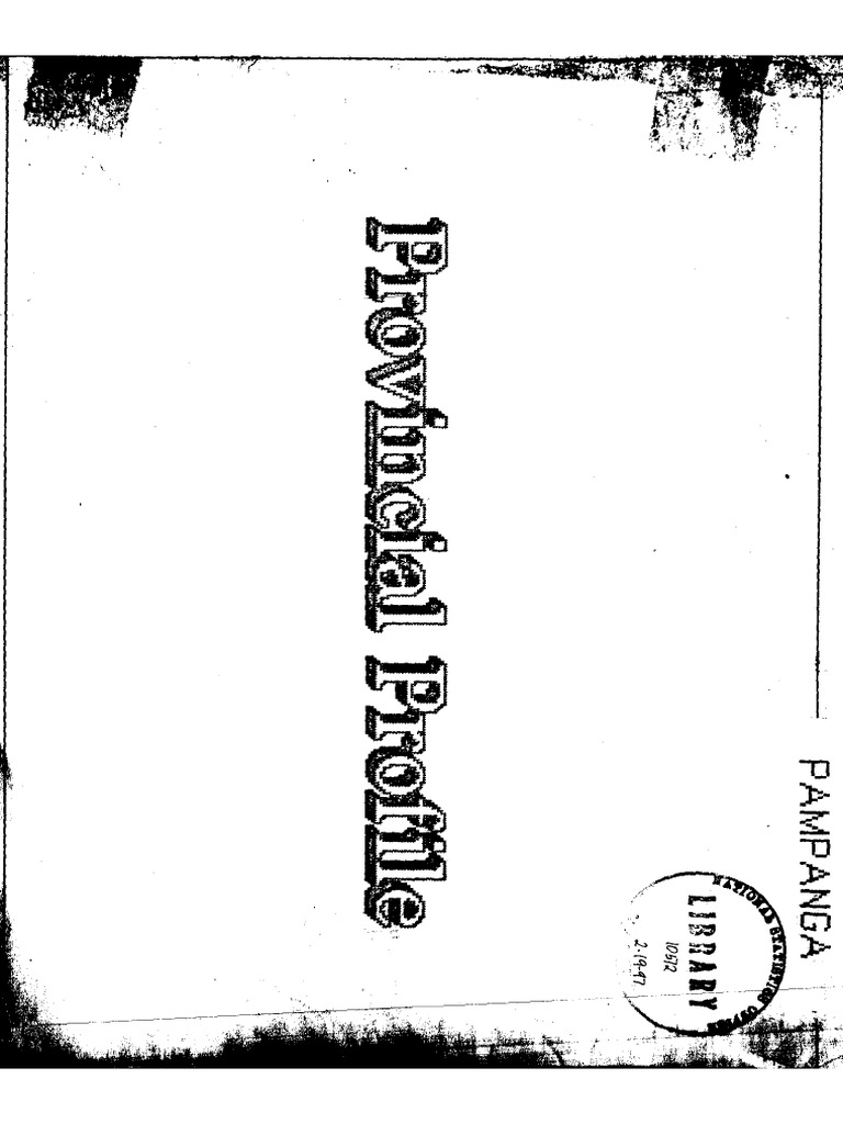 1990 Provincial Profile - Pampanga | PDF