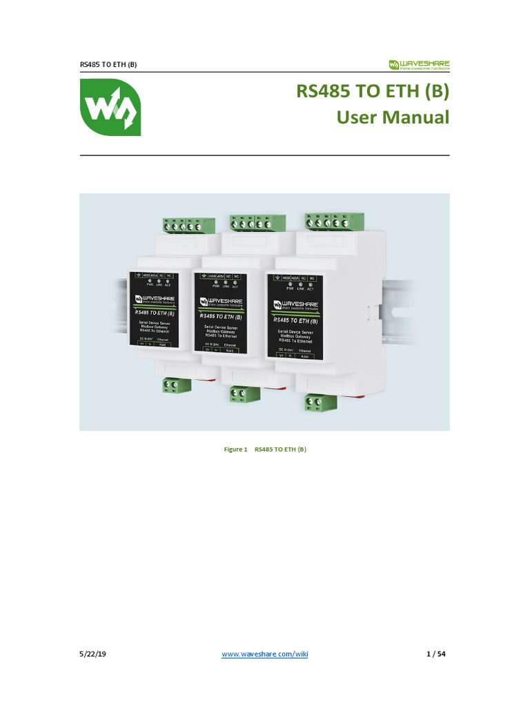 RS485 TO ETH B User Manual en v1.1 | PDF | Port (Computer Networking) | Transmission Control ...