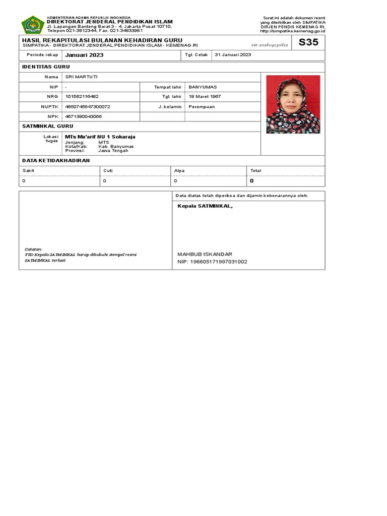 Sri Martuti S35 Jan | PDF