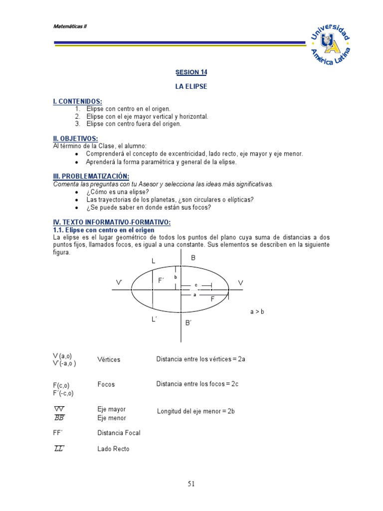 Conceptos y Ejercicios de Elipses | PDF | Elipse | Euclides